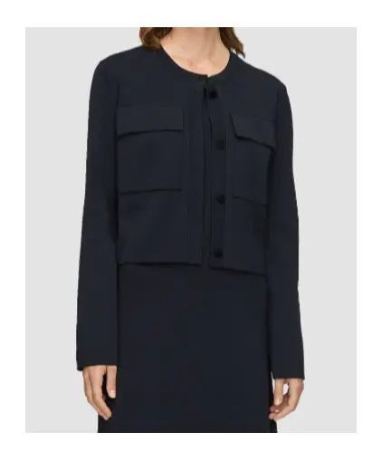 JOSEPH Viscose Knit Stretch Cardigan Jacket - Black