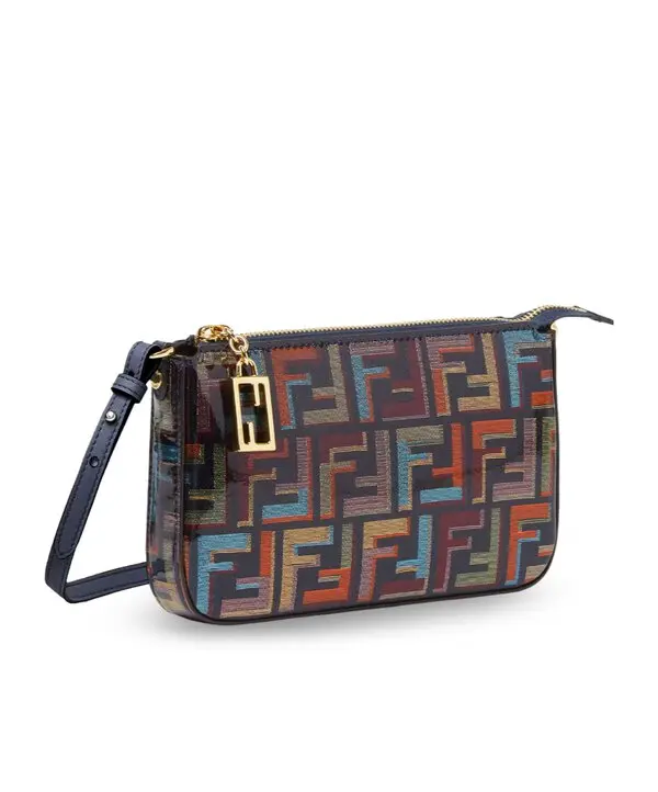 Fendi Baguette Ff Printed Pouch - Black