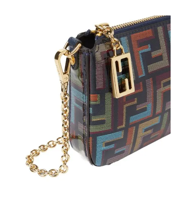 Fendi Baguette Ff Printed Pouch - Black