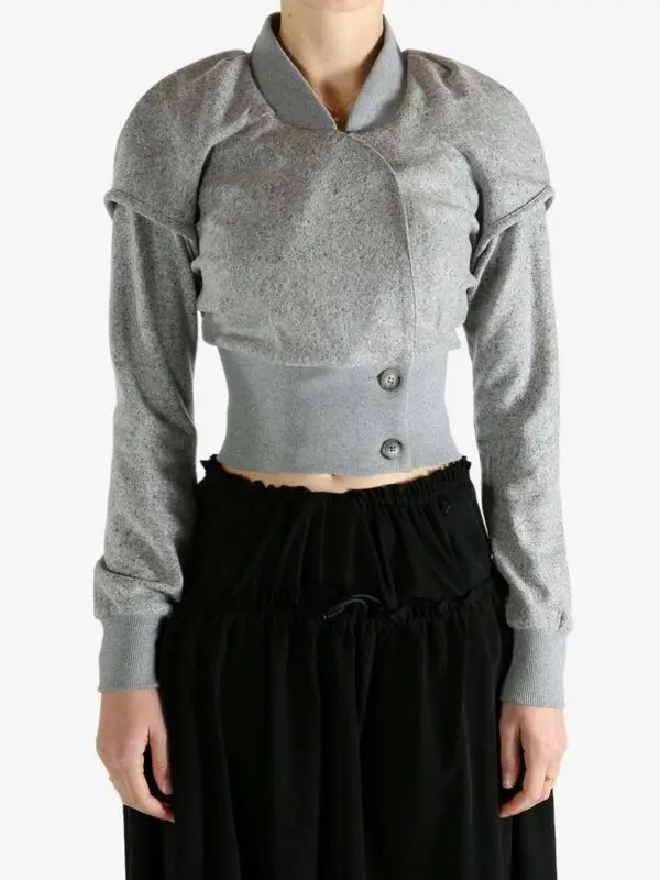 KIKO KOSTADINOV Ribbed Knit Cardigan With Zipper And Button Details