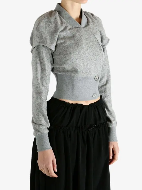 KIKO KOSTADINOV Ribbed Knit Cardigan With Zipper And Button Details