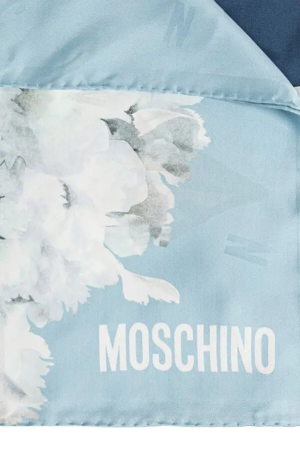 Moschino Floral Printed Satin Scarf