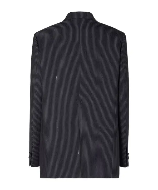 Fendi Double-breasted Pinstriped Blazer