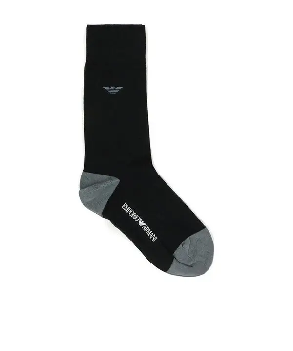 Emporio Armani Logo Crew Socks - Black