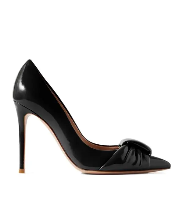 GIANVITO ROSSI 105mm Leather Pumps With Bow Detailing