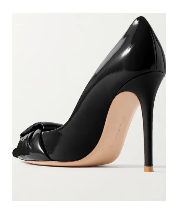 GIANVITO ROSSI 105mm Leather Pumps With Bow Detailing