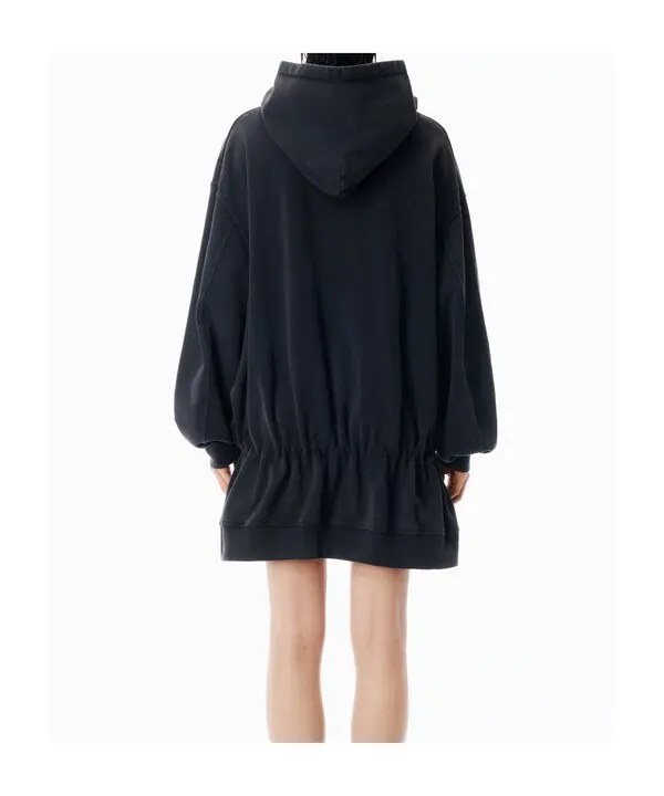 Alexander Wang Dropped Waist Hoodie Dress - Washed Black