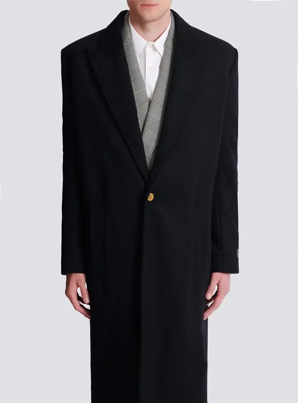 Balmain Oversized Wool And Cashmere Coat