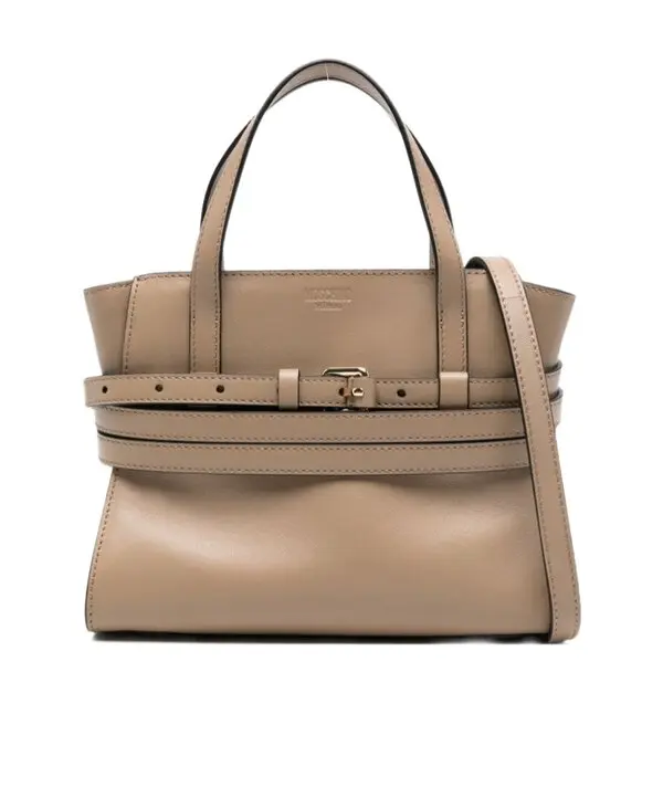 Moschino Buckled Shoulder Strap Handbag - Brown