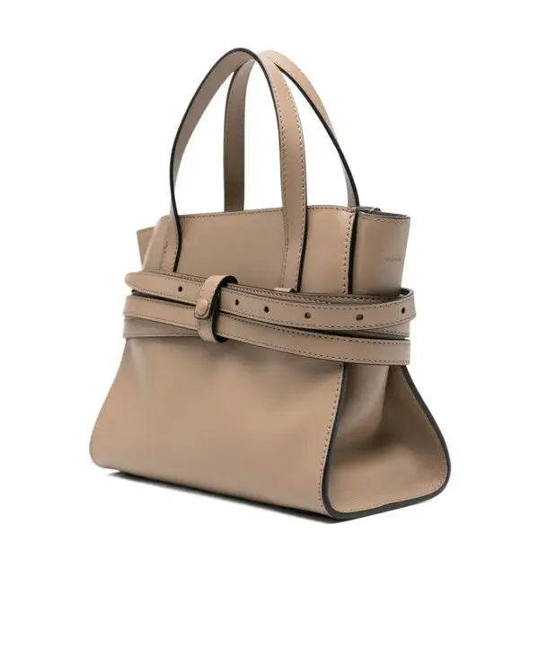 Moschino Buckled Shoulder Strap Handbag - Brown