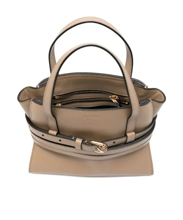 Moschino Buckled Shoulder Strap Handbag - Brown