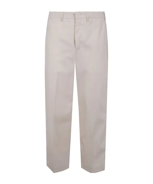 PT TORINO Straight-leg Cotton Trousers - Ice