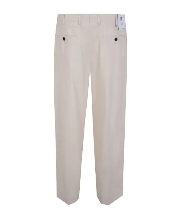 PT TORINO Straight-leg Cotton Trousers - Ice