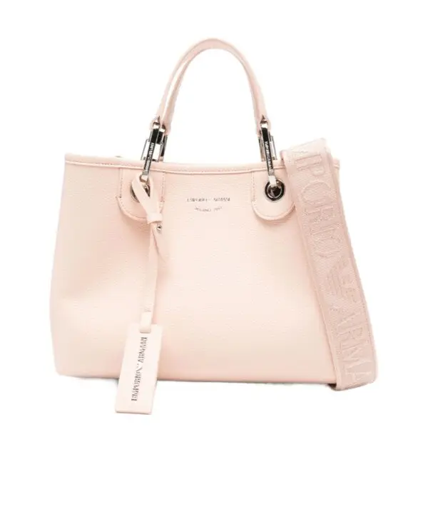 Emporio Armani Logo Printed Tote Bag - White