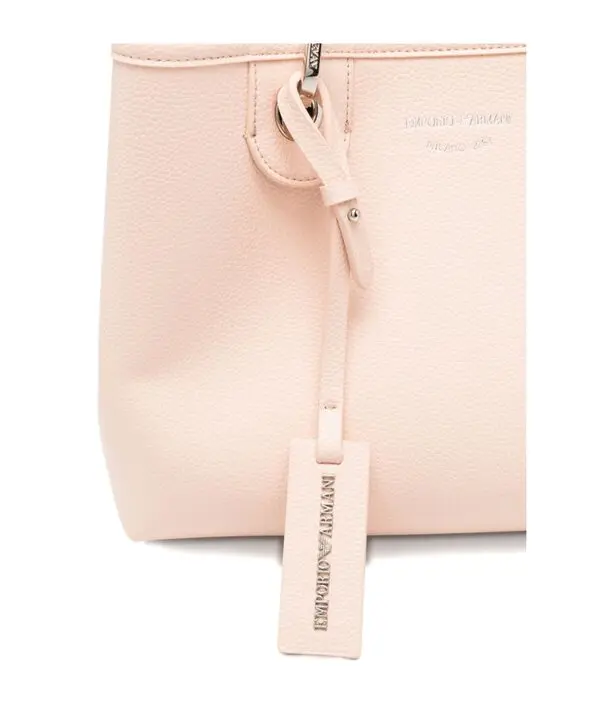 Emporio Armani Logo Printed Tote Bag - White