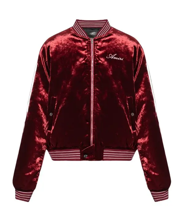 Amiri Zipped Bomber Jacket - Wine Red