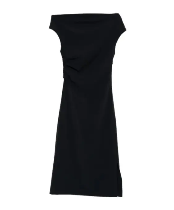 P.a.r.o.s.h Off-the-shoulder Ruched Midi Dress - Blue