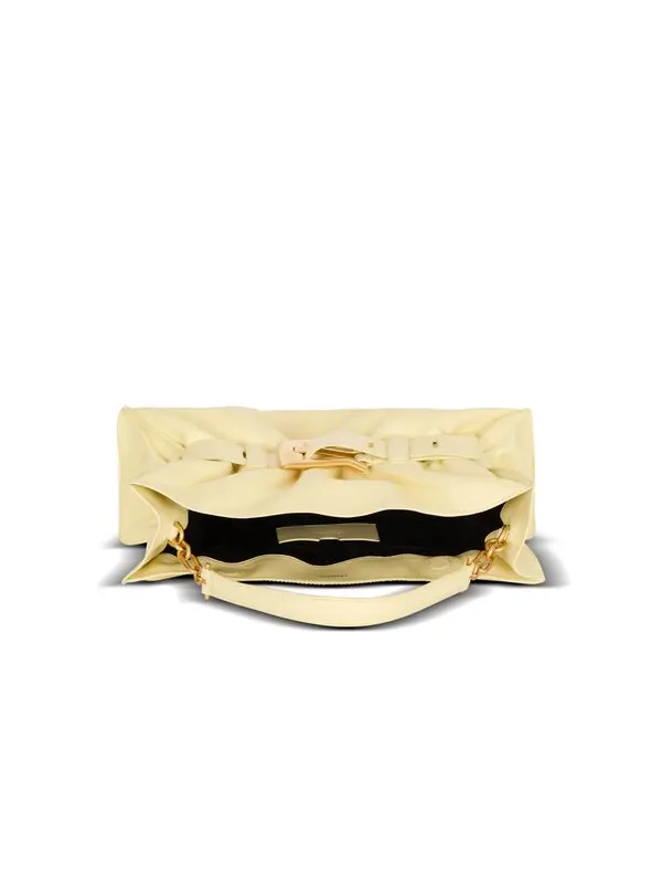 Balmain Medium Anthem Bag In Calfskin Leather - Yellow