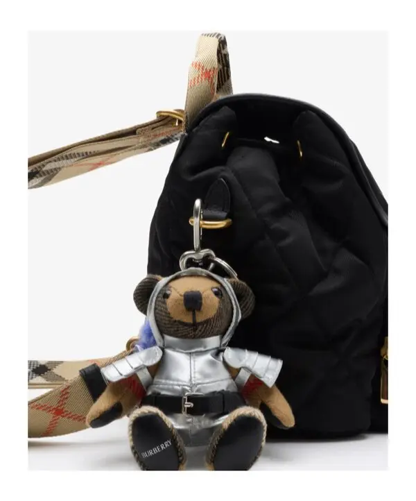 Burberry Thomas Bear Charm With Equestrian Knight Detailing - Silver