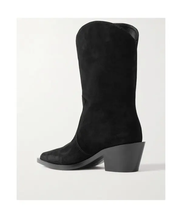 GIANVITO ROSSI Pointed Toe Block Heel Ankle Boots