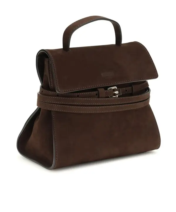 Moschino Tie Me Logo Embossed Tote Bag - Brown