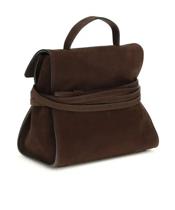 Moschino Tie Me Logo Embossed Tote Bag - Brown
