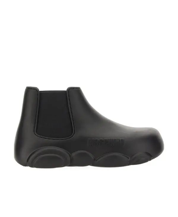 Moschino Gummy Ankle Boots - Black
