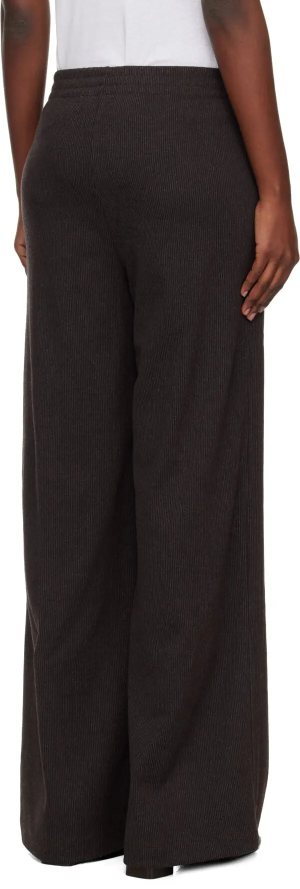 Our Legacy Ribbed Knit Pinstripe Wide-leg Trousers