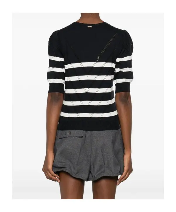 TWINSET Striped V-neck Top
