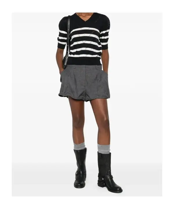 TWINSET Striped V-neck Top