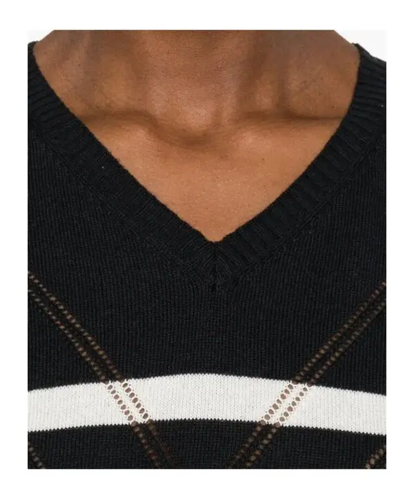 TWINSET Striped V-neck Top