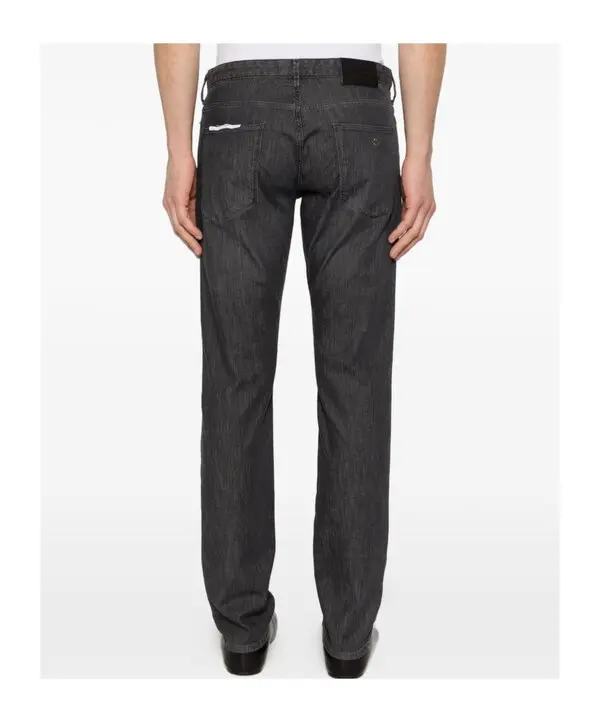 Emporio Armani Logo Plaque Jeans - Grey