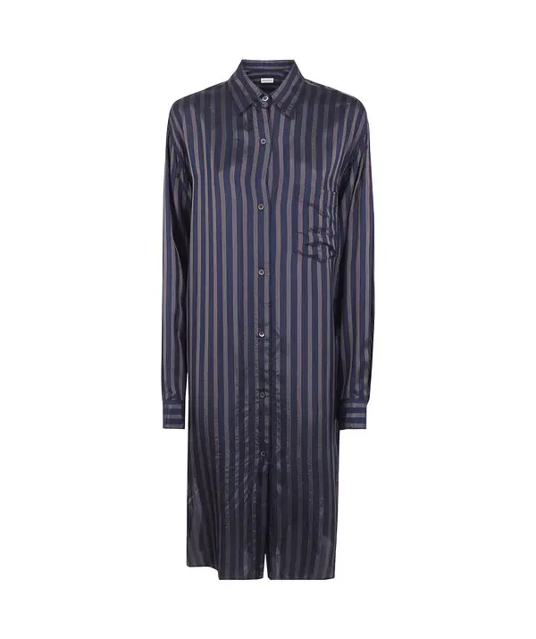 Dries Van Noten Dayley" Striped Long Sleeve Dress