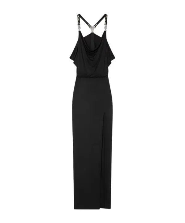 Versace Sleeveless Gown With Crystal Embellishments