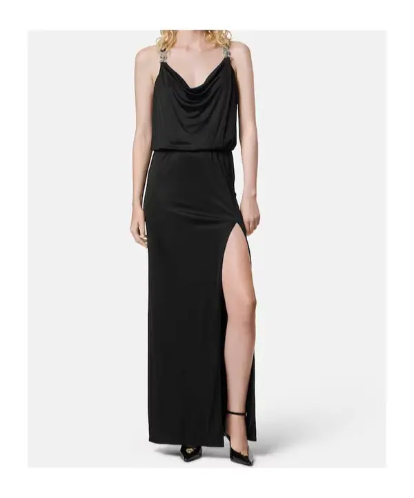 Versace Sleeveless Gown With Crystal Embellishments