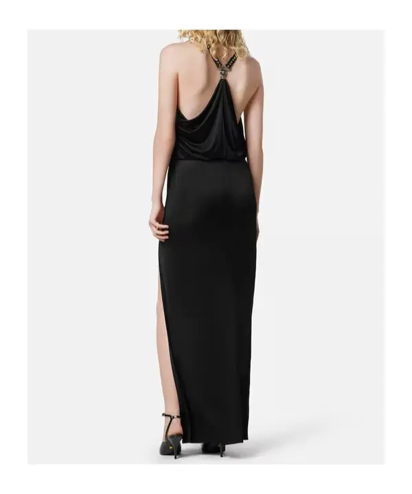 Versace Sleeveless Gown With Crystal Embellishments