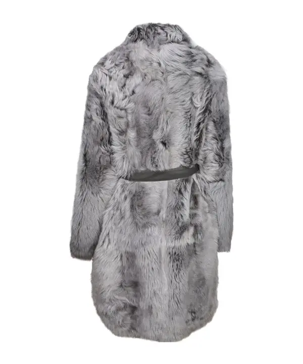 YVES SALOMON Shearling Belted Coat