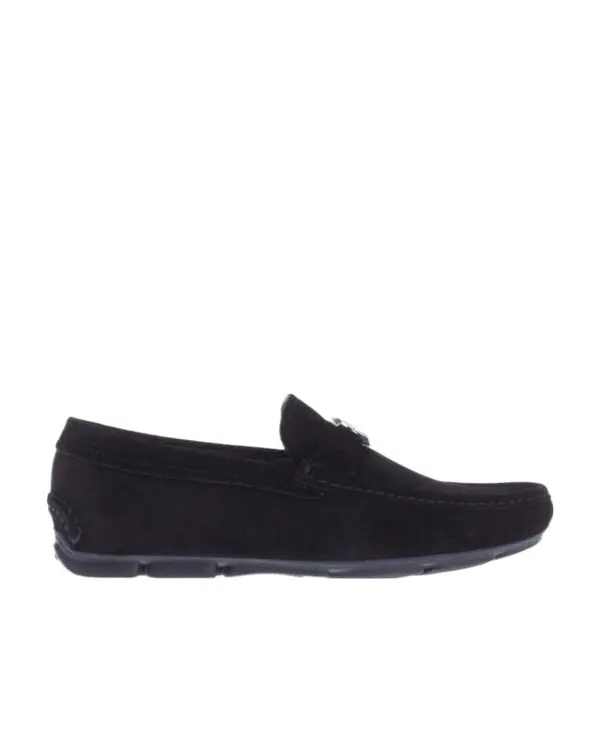 Giorgio Armani Buckle Business Casual Shoes - Black