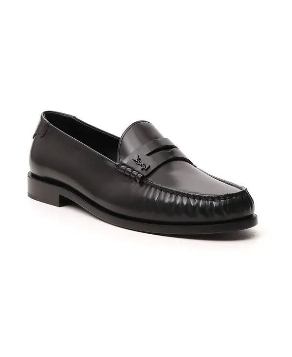 Saint Laurent Le Loafer Penny Slippers - Black