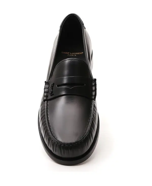 Saint Laurent Le Loafer Penny Slippers - Black