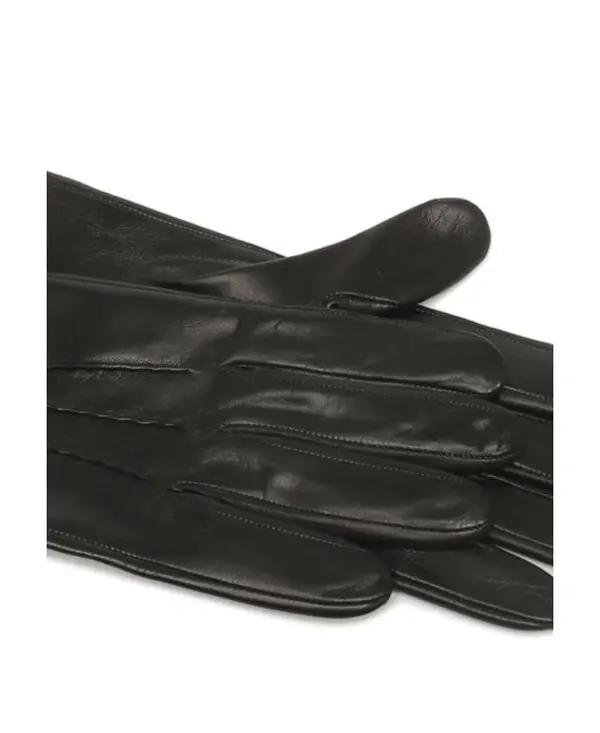 FERRAGAMO Logo Detail Leather Gloves