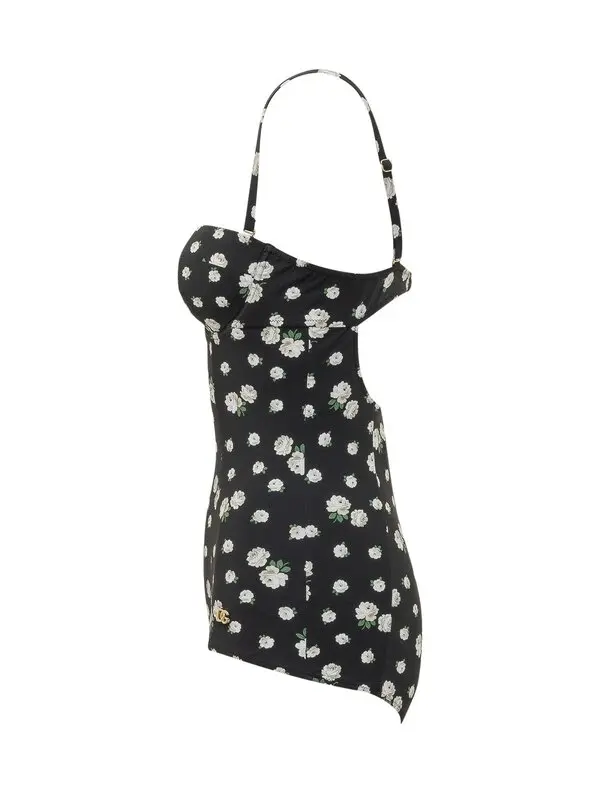 Dolce & Gabbana Floral Print One-piece Swimsuit - Black