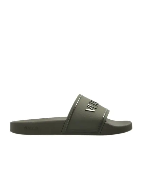Versace Logo Raised Open-toe Slides