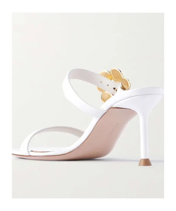 GIANVITO ROSSI Embellished Leather Stiletto Sandals