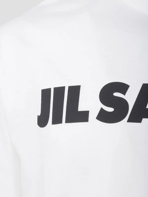 JIL SANDER Logo Printed Crewneck T-shirt - Cream