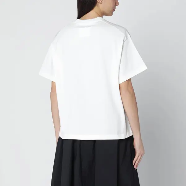 JIL SANDER Logo Printed Crewneck T-shirt - Cream