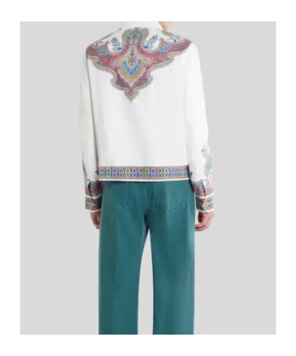 Etro Paisley Print Linen Bomber Jacket