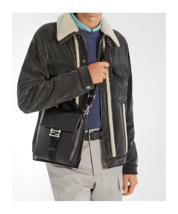 Fendi Flux Crossbody Bag With Buckle Detail