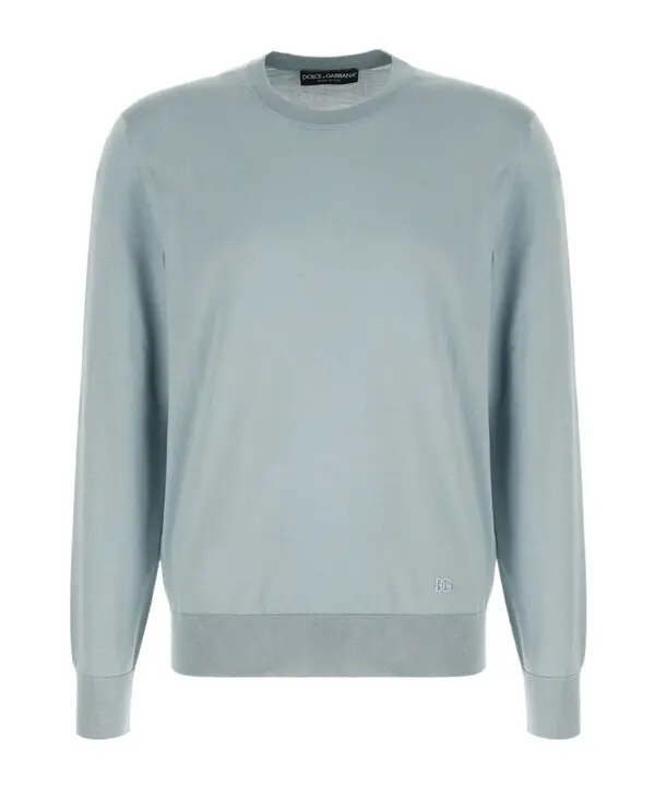 Dolce & Gabbana Crew Neck Long Sleeve Top With Ribbed Details