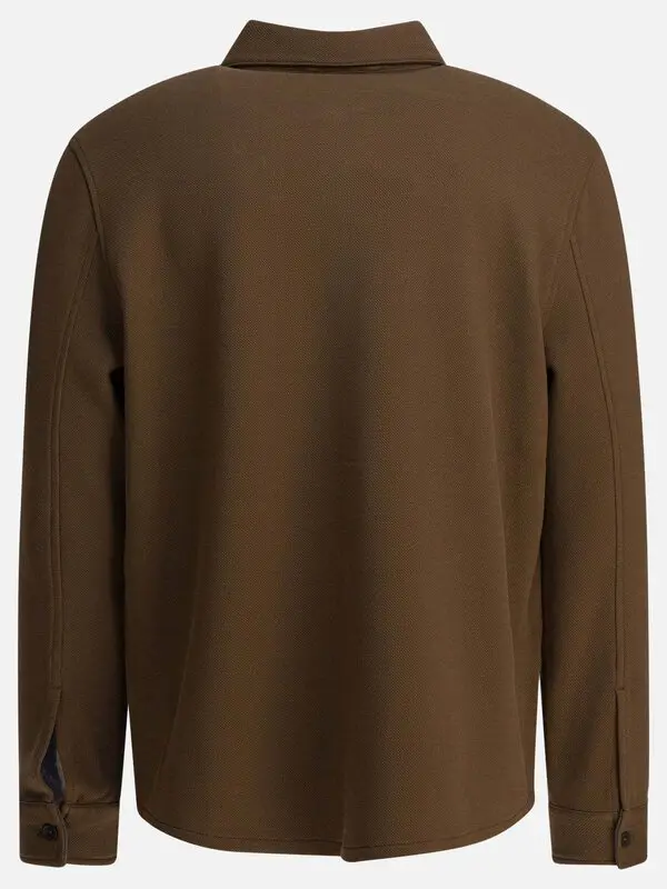 Vince Double-knit Overshirt Jacket - Brown